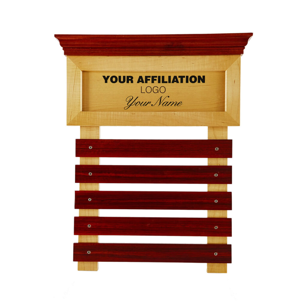 Tiger Maple & Padauk Belt Display – Dojo Displays