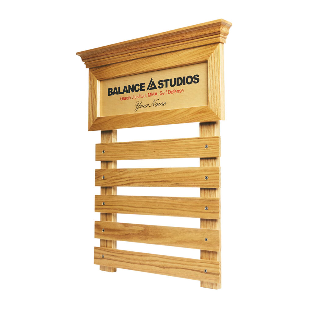American Oak Belt Display – Dojo Displays